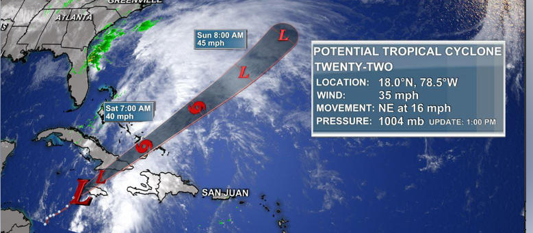 Le potentiel cyclone tropical ‘Twenty-Two’ devrait se transformer en ...